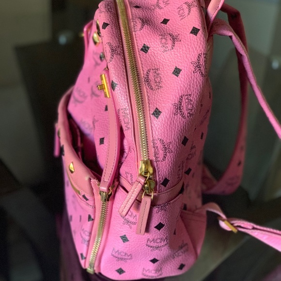 MCM | Bags | Authentic Mcm Hot Pink Small Backpack | Poshmark